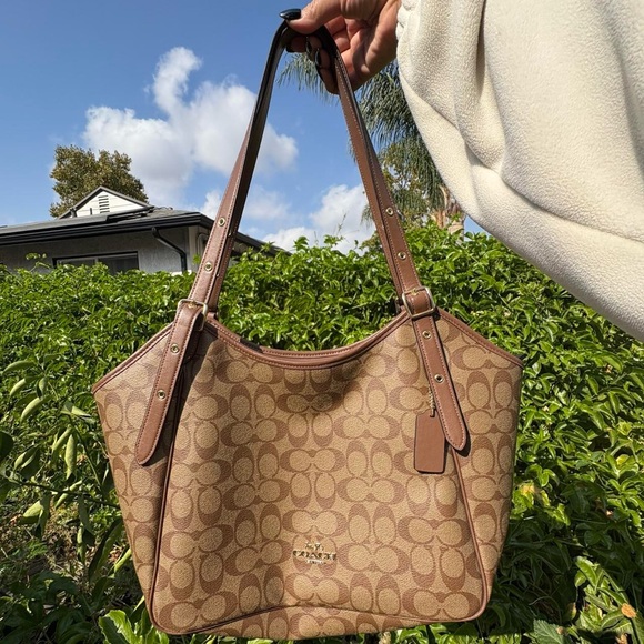 Coach | Bags | Coach Meadow Shoulder Bag In Signature Canvas | Poshmark